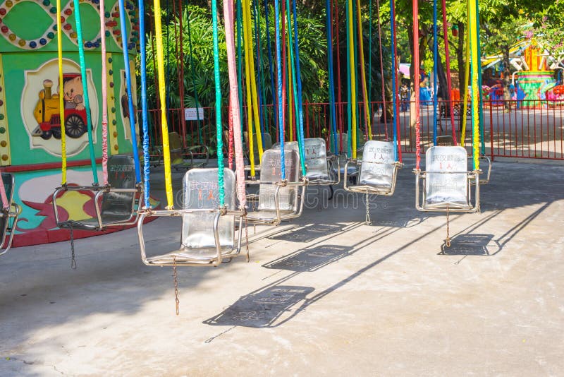 Chair o plane in park stock image. Image of park, ride - 48728965