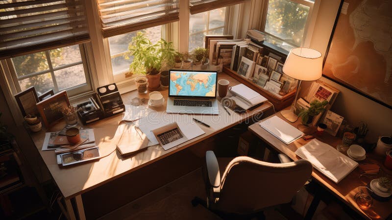 Chair overhead office stock illustration. Illustration of inviting ...