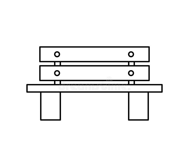 Chair park isolated icon stock vector. Illustration of design - 81526738