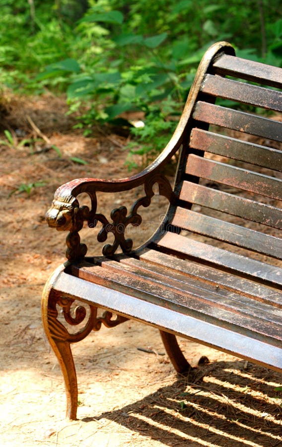 One Chair In The Park Background Stock Photo - Image of resting, seat ...
