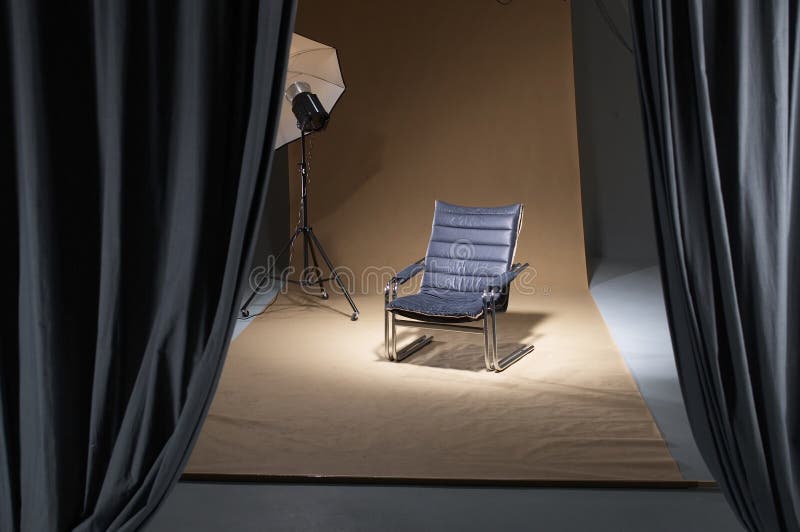 Chair in a photostudio stock photo. Image of stage, domination - 36652598