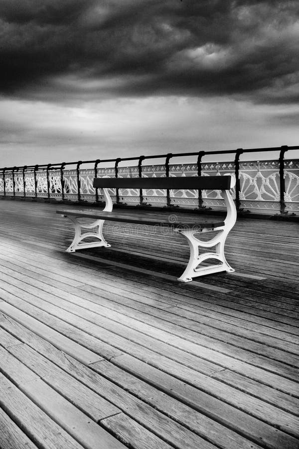Chair on pier stock image. Image of chair, pier, rail - 3801393