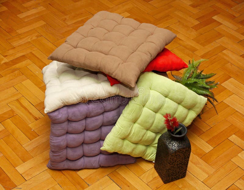 Chair pillows stock image. Image of cushion, beige, decor - 26087671