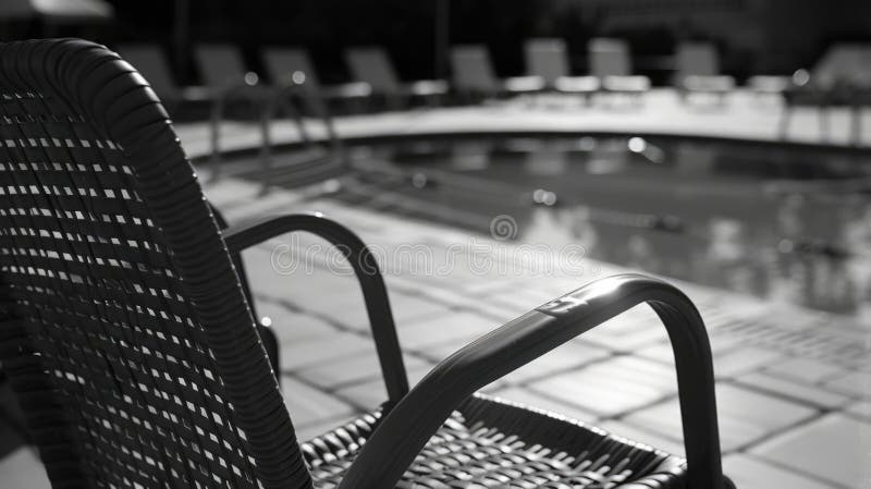 Chair by Pool stock image. Image of living, water, relaxation - 371625537