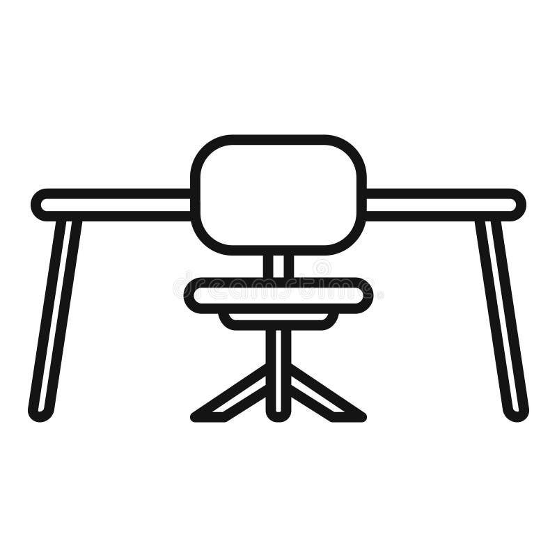 Chair Position Icon Outline Vector. Office Sit Stock Illustration ...