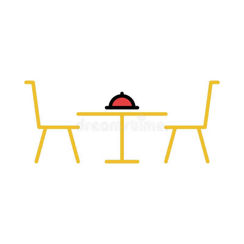 Chair, Restaurant, Table, Restaurant Dining Table Icon Stock Vector ...