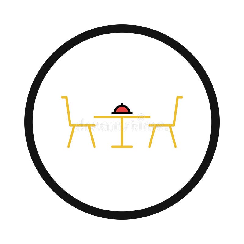 Chair, Restaurant, Table, Restaurant Dining Table Icon Stock Vector ...