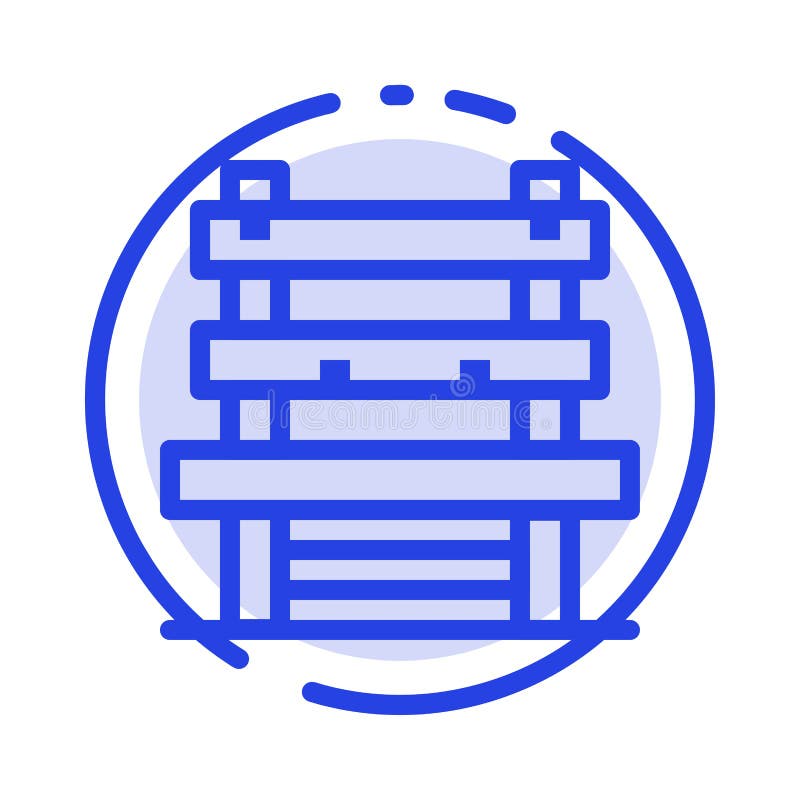 Chair, Room, Station, Waiting Blue Dotted Line Line Icon Stock Vector ...