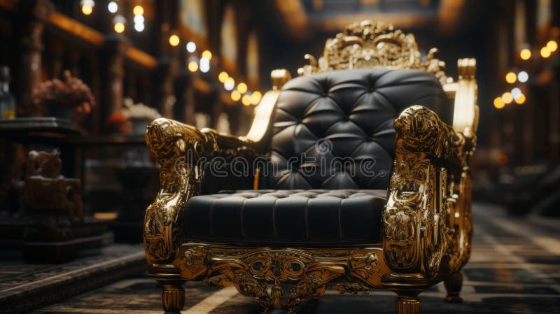 Chair of the royal ruler stock illustration. Illustration of dominion ...