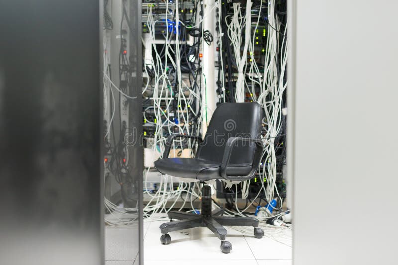The Server Room Tells the Computer Server that is Working Continuously ...