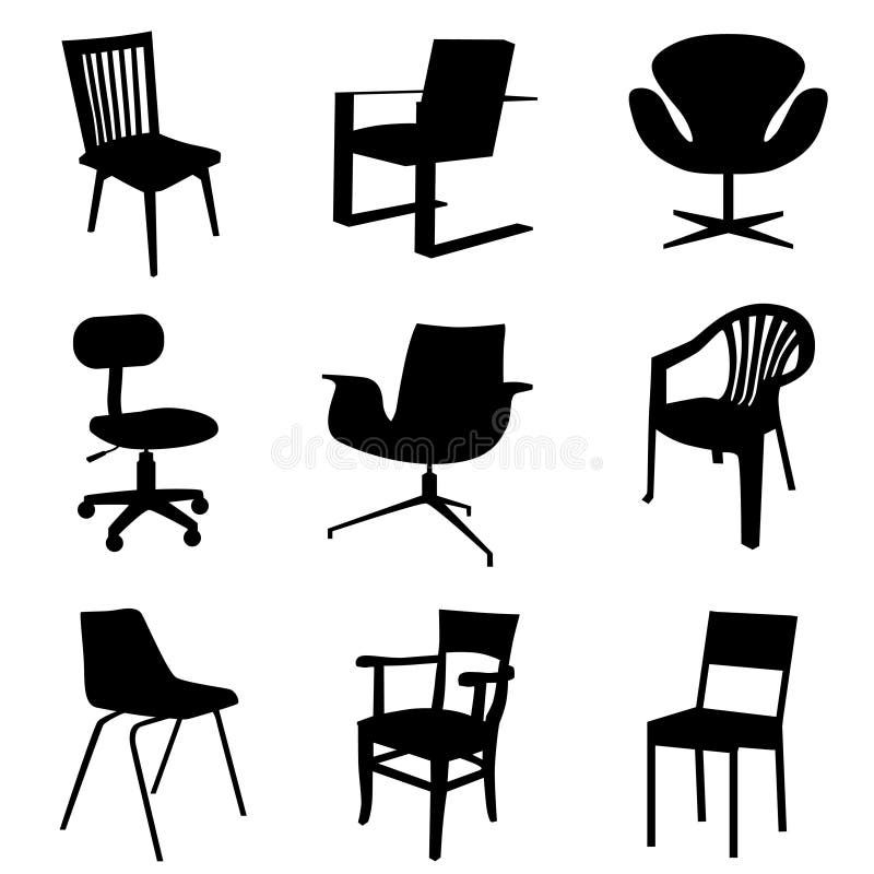 Modern chair vector stock vector. Illustration of retro - 3872697