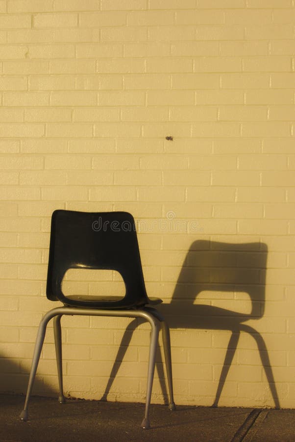 A chair and a shadow. stock image. Image of still, black - 164926983