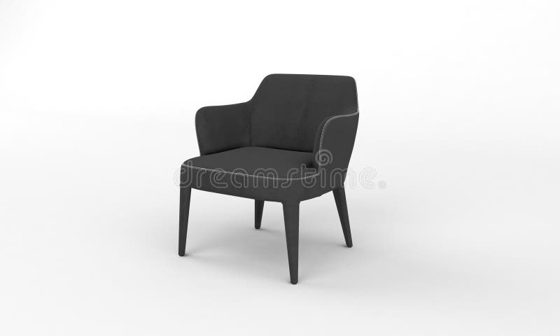 Office Chair3D Rendered Realistic Furniture Side View Stock ...