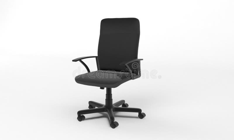 Office Chair3D Rendered Realistic Furniture Side View Stock ...
