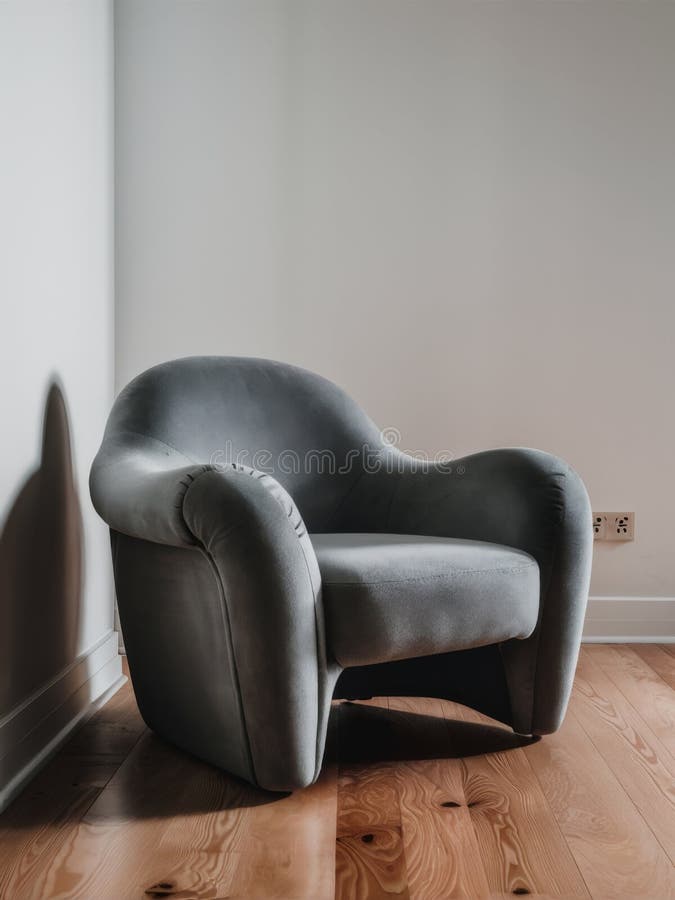 A Chair Sitting in a Corner of an Empty Room, AI Stock Photo - Image of ...