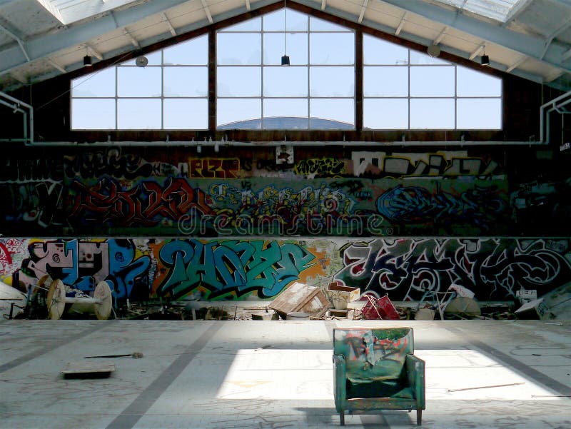 Chair Sitting in Empty Abandoned Pool Editorial Photography - Image of ...