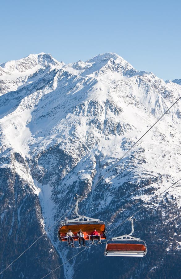 Chair ski lift stock image. Image of rocks, resort, arcs - 21487015
