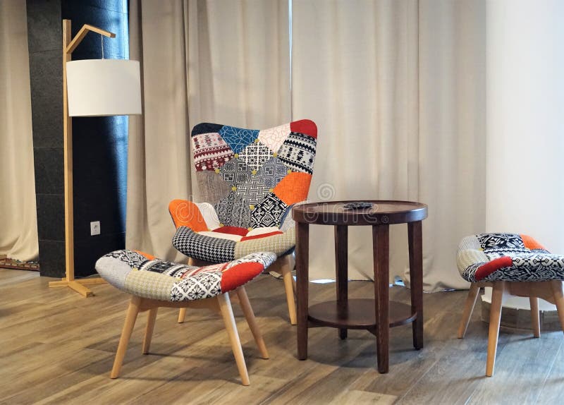Chair and Table in an Apartment Stock Photo - Image of chairs ...
