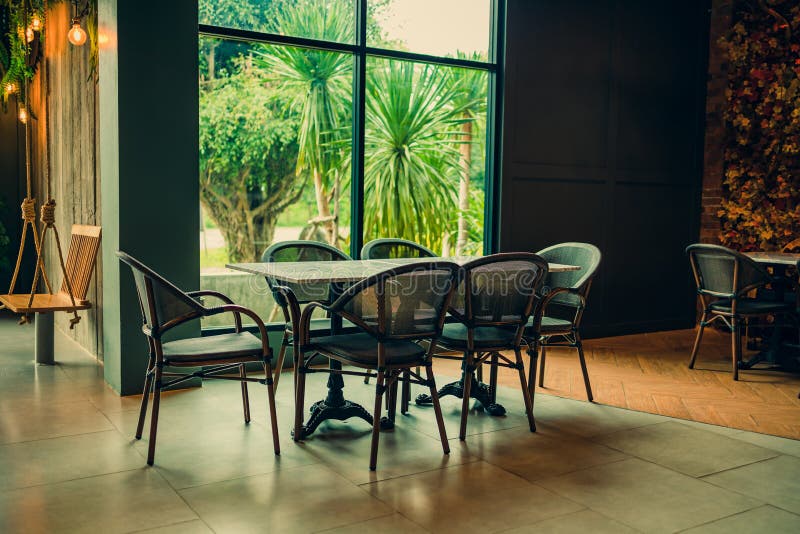 Chair and Table in the Room at House Stock Photo - Image of living ...