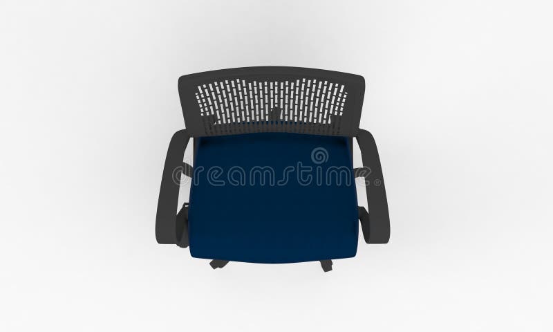 Office Chair 3D Rendered Realistic Furniture Top View Stock ...