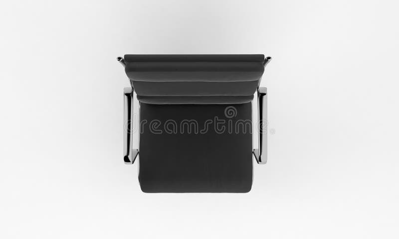 Office Chair 3D Rendered Realistic Furniture Top View Stock ...