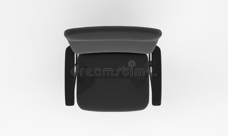 Office Chair 3D Rendered Realistic Furniture Top View Stock ...