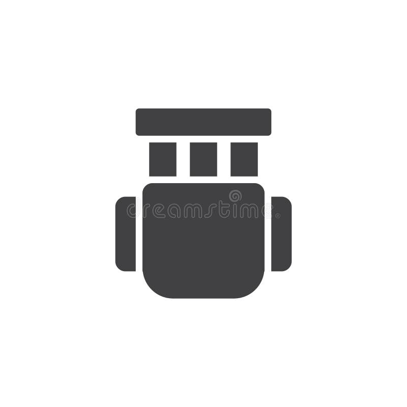 Chair top view vector icon stock vector. Illustration of wooden - 113780460