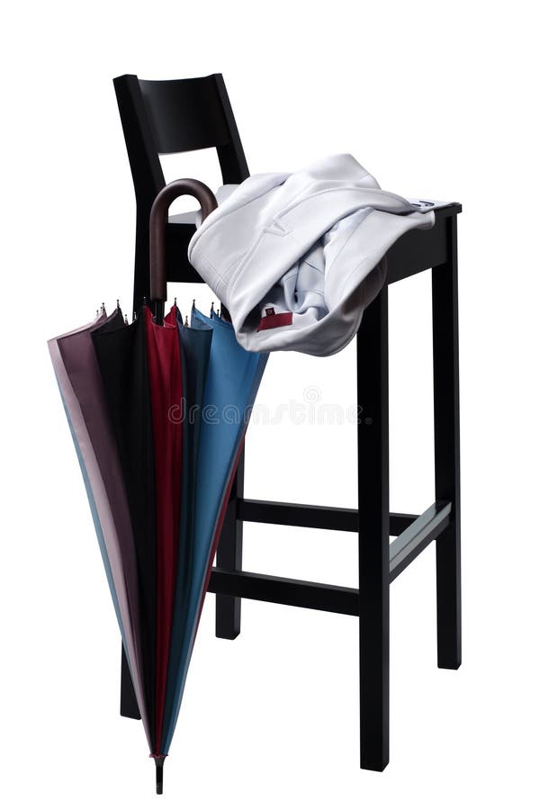 Chair and umbrella stock photo. Image of stool, wear - 14094574