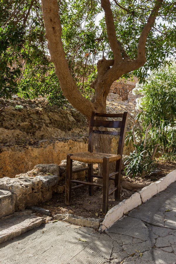 The chair under a tree stock image. Image of relax, nature - 73967119