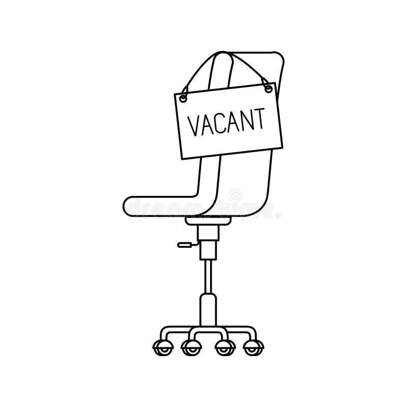 Chair with Vacant Poster Hanging Icon Stock Vector - Illustration of ...