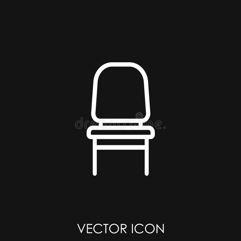 Chair vector Icon stock vector. Illustration of cushion - 109738331