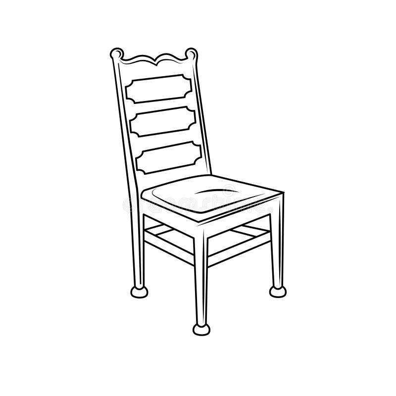 Chair Vector Illustration Isolated Outline Stock Vector - Illustration ... Chair Vector Illustration Isolated Outline Stock Vector - Illustration ...