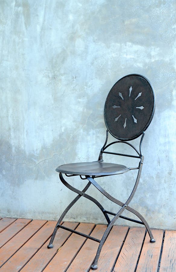 Chair and wall stock image. Image of outdoor, ironwork - 23506179