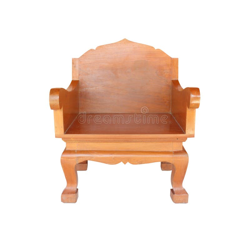 Chair Wood, Isolated with Clipping Path. Stock Image - Image of white ...