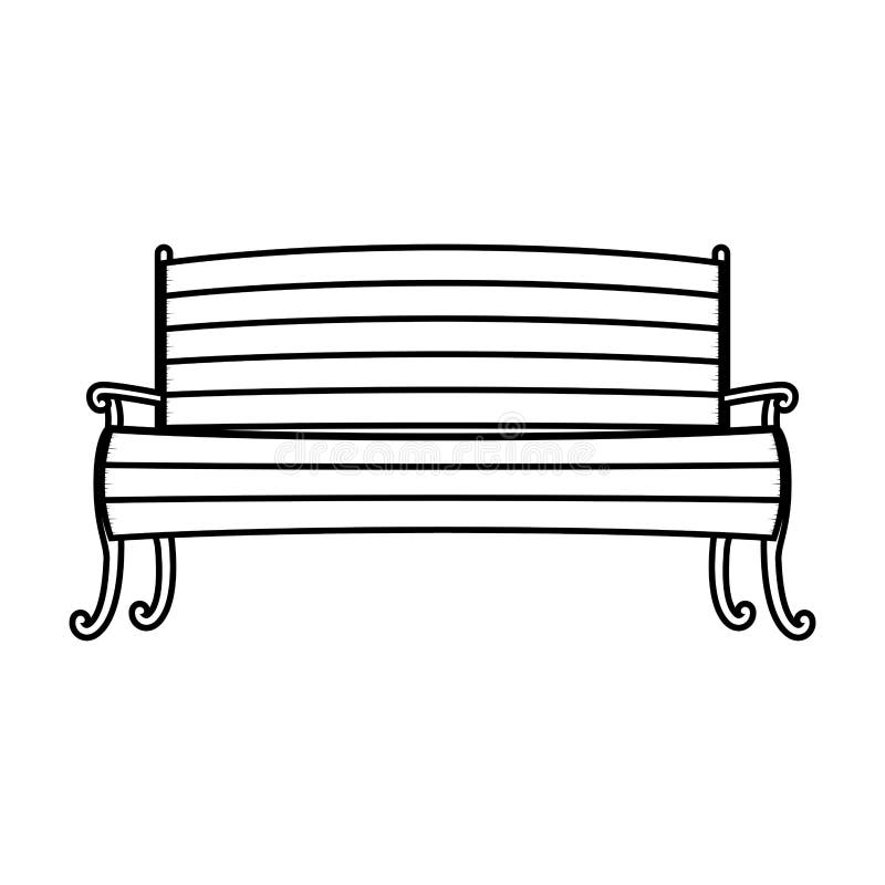 Chair in Wood with Legs and Arms Stock Vector - Illustration of bench ...