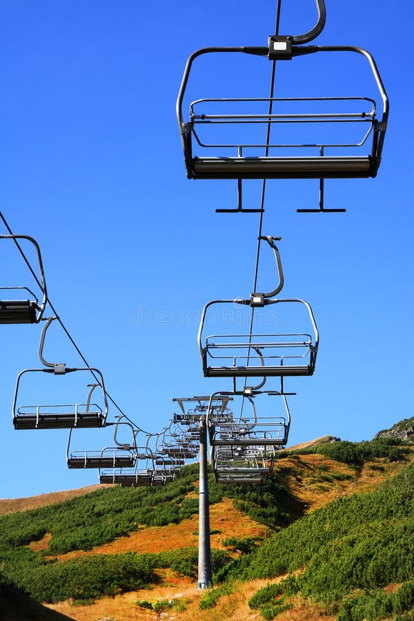 Chairlift stock photo. Image of hill, cable, seat, autumn - 11812898