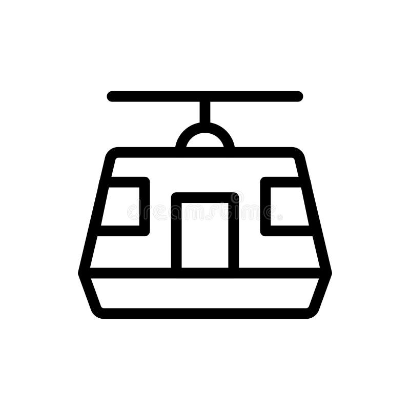 Chairlift Vector Icon in 6 Different Modern Styles. Black, Two Colored ...