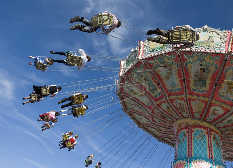 The chairoplane of the editorial stock image. Image of landmark - 16362779