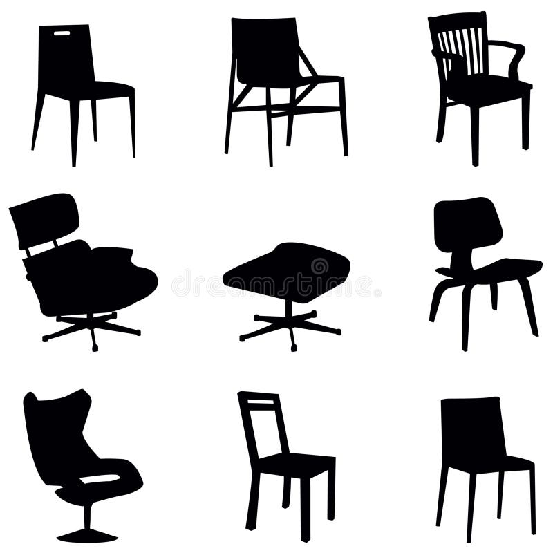 Modern chair vector stock vector. Illustration of retro - 3872697