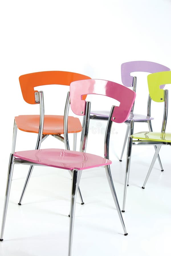Chairs stock image. Image of colorful, seat, four, pink - 5287535