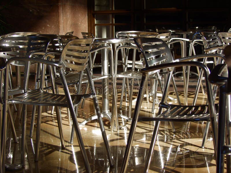 Chairs stock image. Image of people, coffee, silver, indoor - 846319