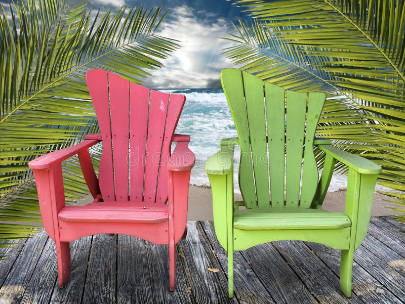 Two red chairs stock photo. Image of tree, rest, chair - 15893526