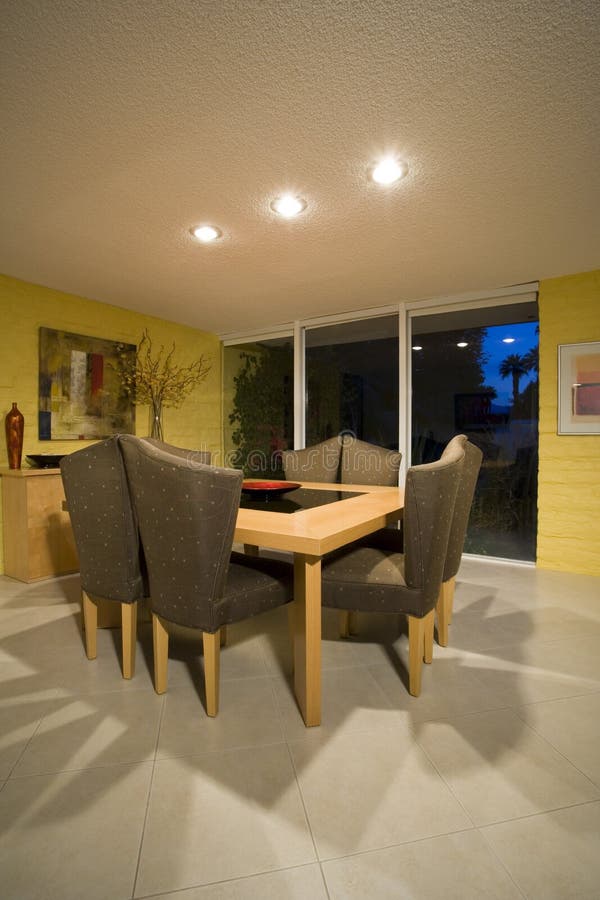 Chairs Around Dining Table stock image. Image of showcase - 33900911