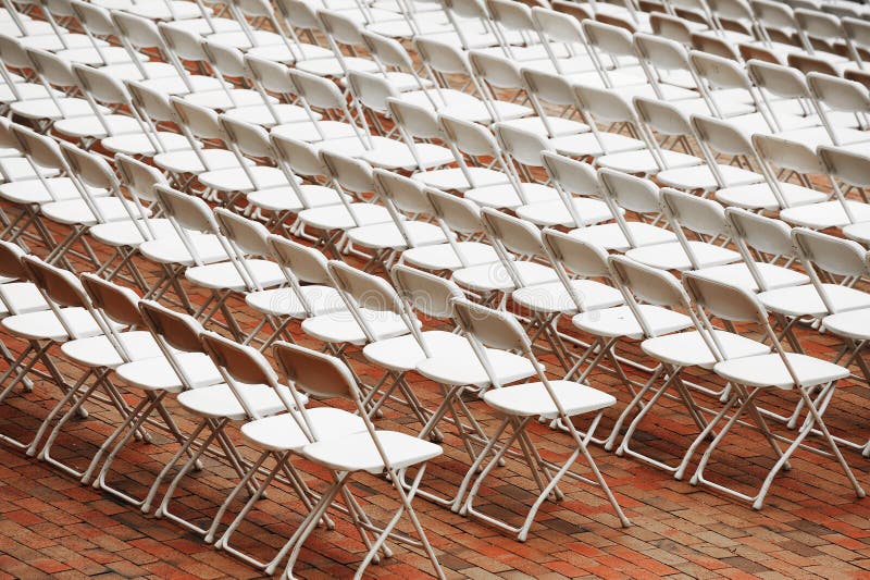 Chairs Arranged Outdoor for Ceremony Stock Image - Image of seat ...