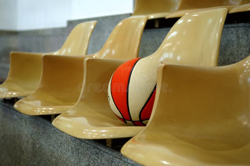 Chairs with basketball stock image. Image of bench, game - 2853925