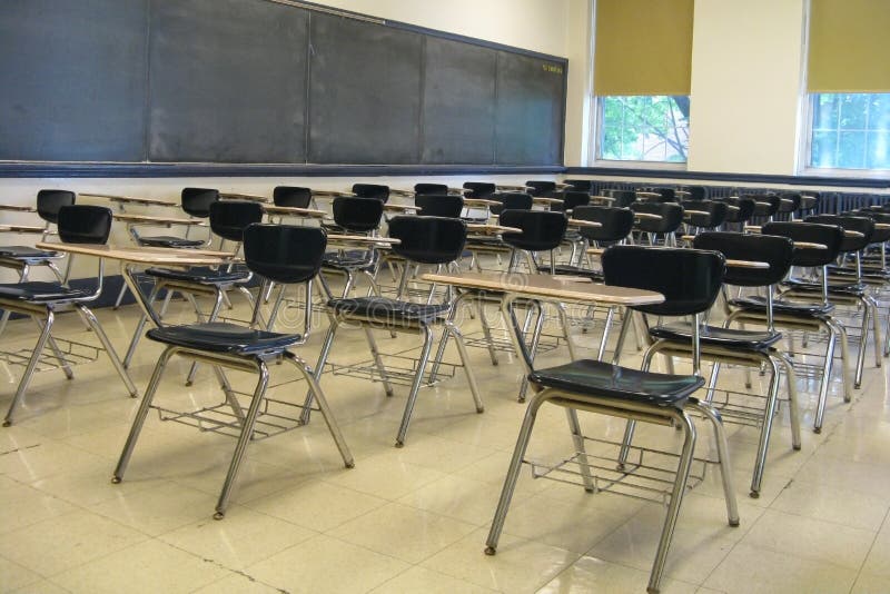 Chairs in a classroom stock photo. Image of chair, blackboard - 25111884
