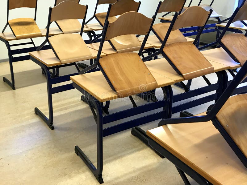 Chairs in a Empty Classroom. Stock Photo - Image of interior, chairs ...