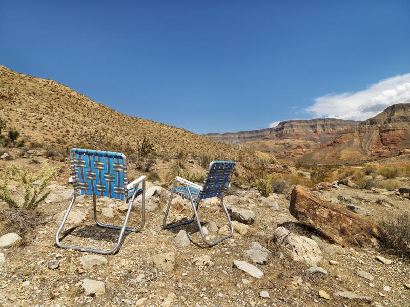 Chairs facing landscape. stock photo. Image of colour - 3613884