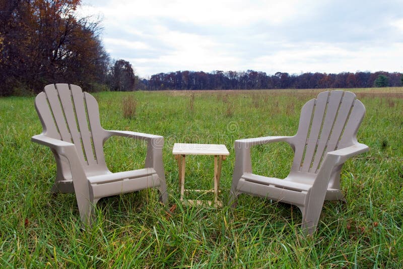 Chairs in Field stock photo. Image of lawn, life, peaceful - 7186118