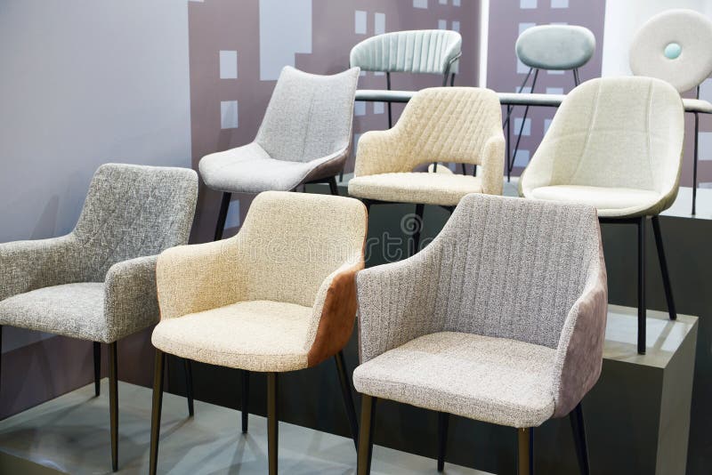 Chairs in furniture store stock image. Image of retail - 164483829